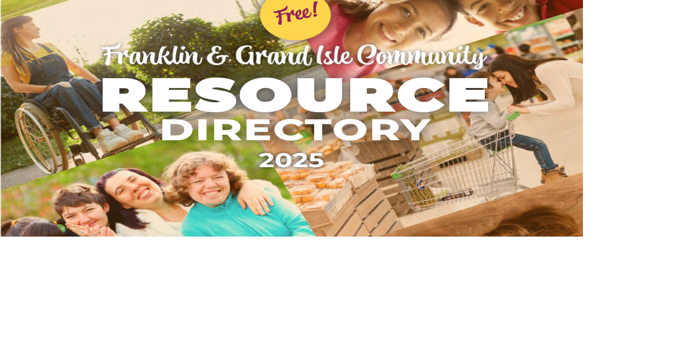 Check out the 2025 Franklin & Grand Isle Community Resource Directory ...
