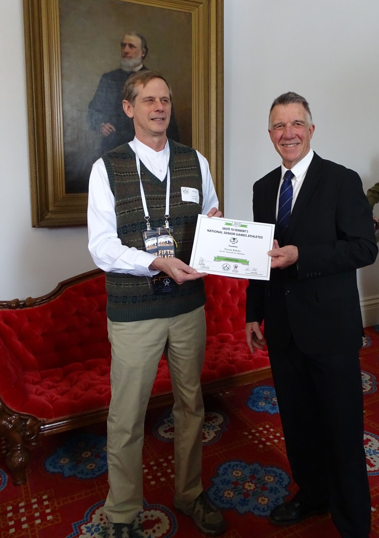 Vawn Edele visits State House for Senior Game recognition; find out how ...