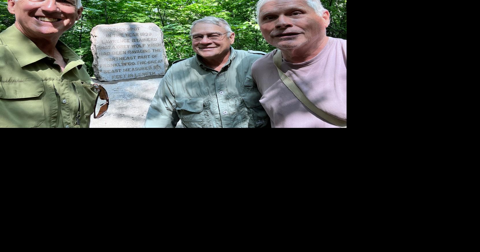 Wolf monument re-erected on Aldis Hill; 19th century slab highlights ...