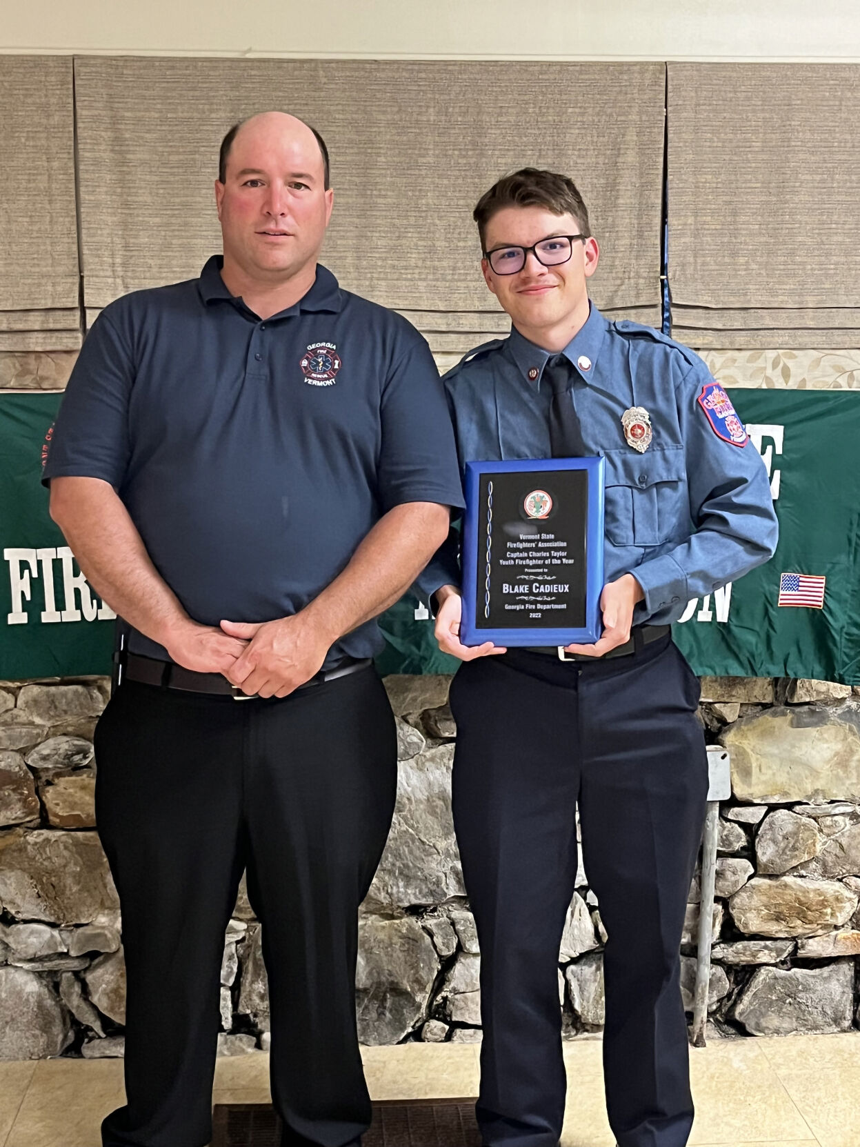 Blake Cadieux, Vermont Youth Firefighter of the Year, is the first ...