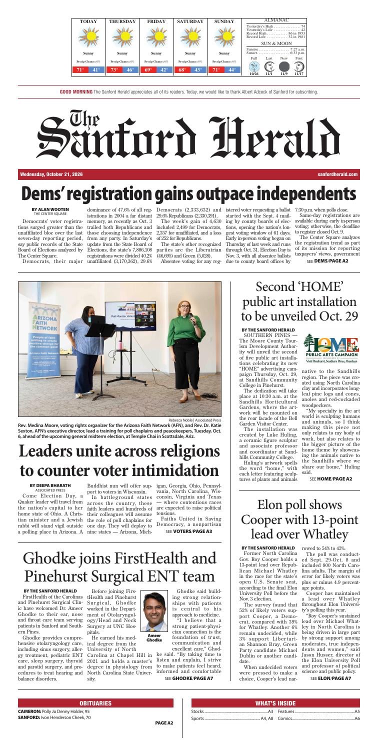 Page X16 | e-Edition | sanfordherald.com
