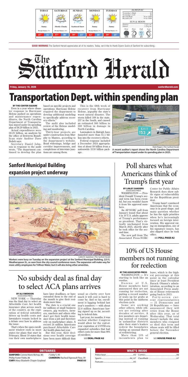 Page A1 | e-Edition | sanfordherald.com