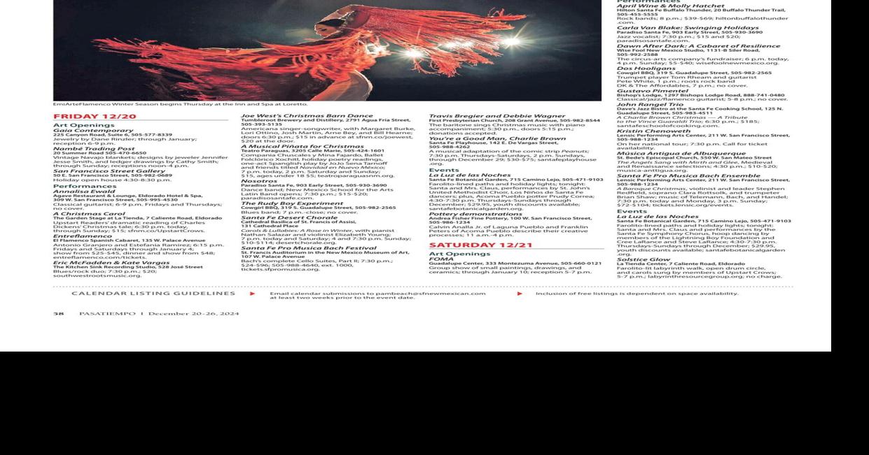 Read the Pasatiempo calendar | Pasa Calendar | santafenewmexican.com