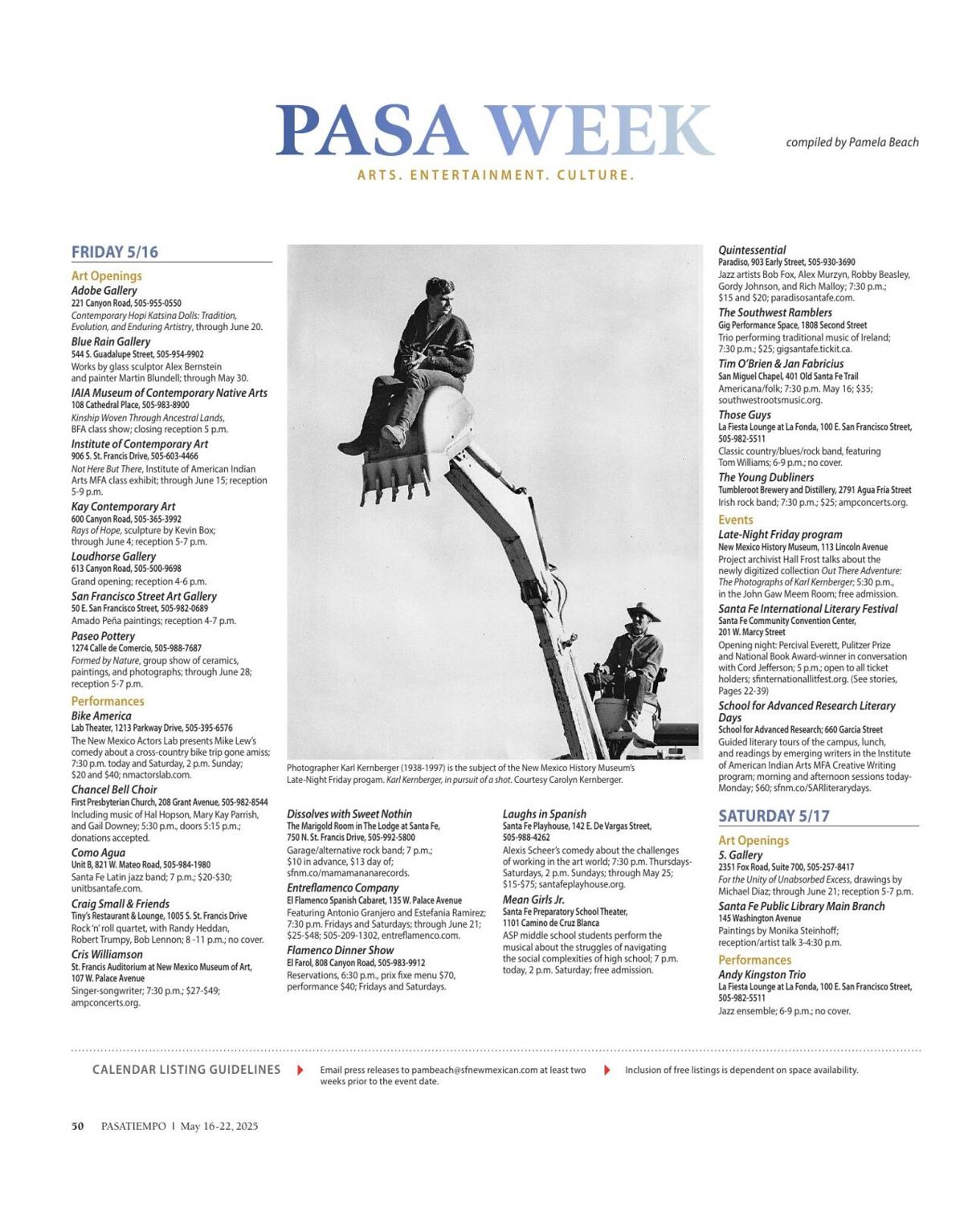 Read the Pasatiempo calendar | Pasa Calendar | santafenewmexican.com