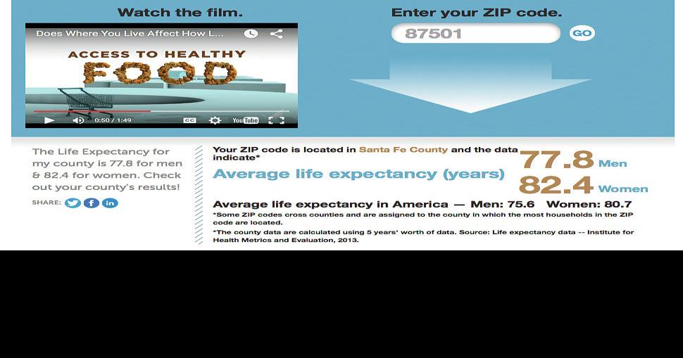 Your life expectancy? ZIP code gives clues | Health And Science ...