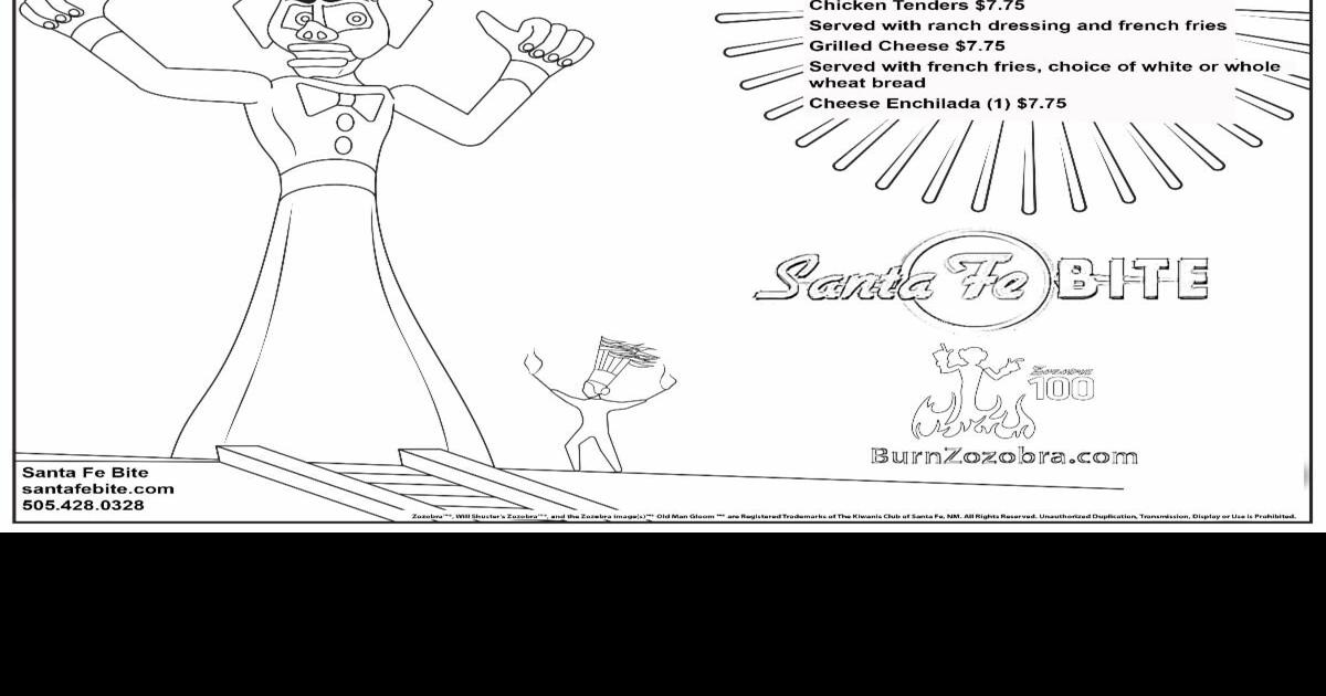 Kiwanis Club offers Zozobra coloring menus to celebrate centennial ...