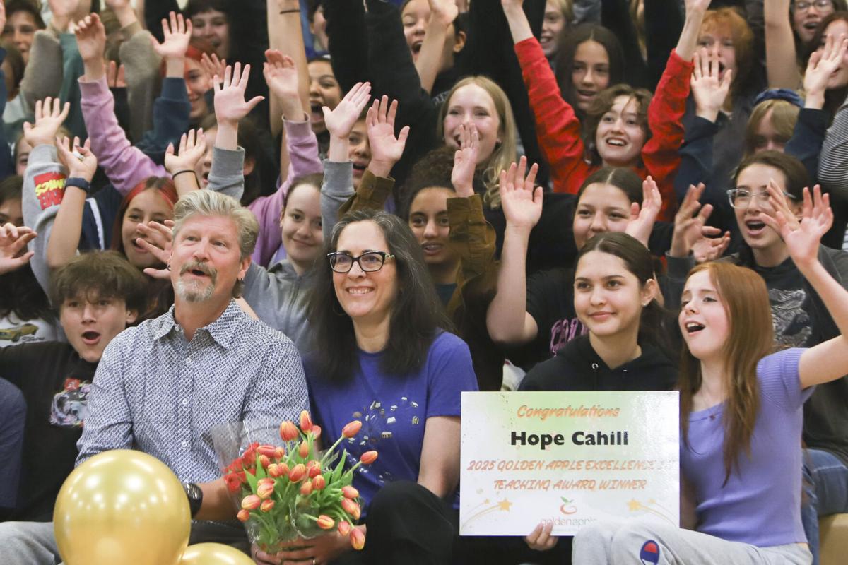 Santa Fe teacher honored with prestigious Golden Apple award | Local ...