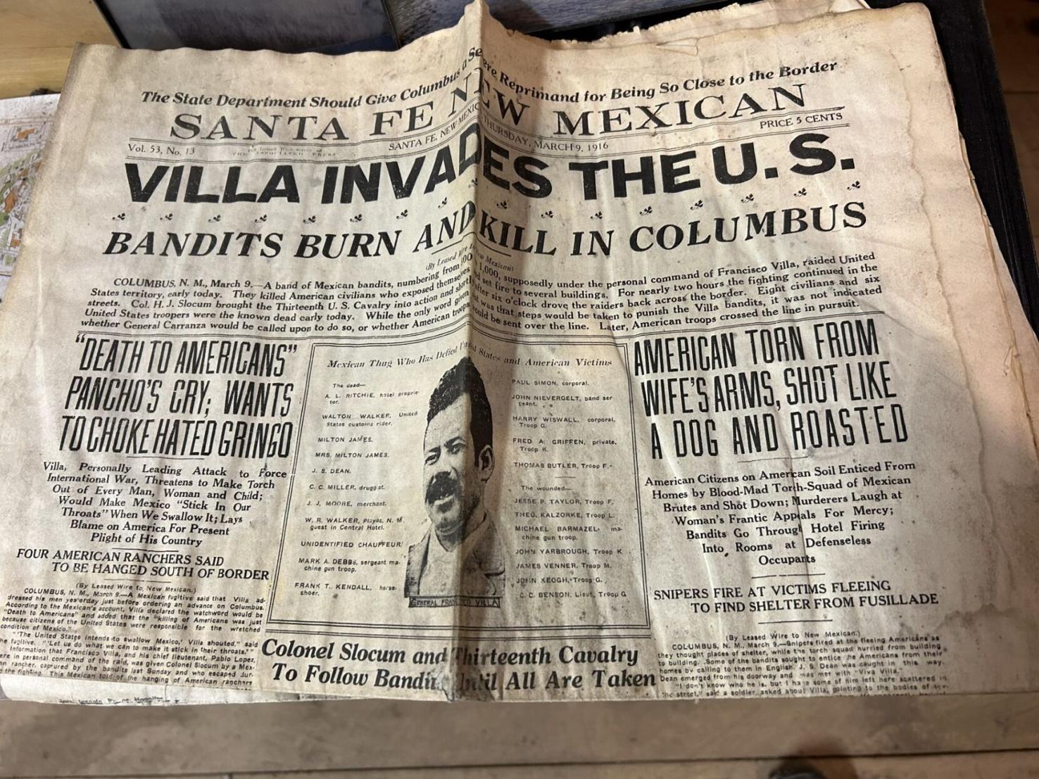 'New Mexican' didn't want to turn the page on Pancho Villa's raid of ...