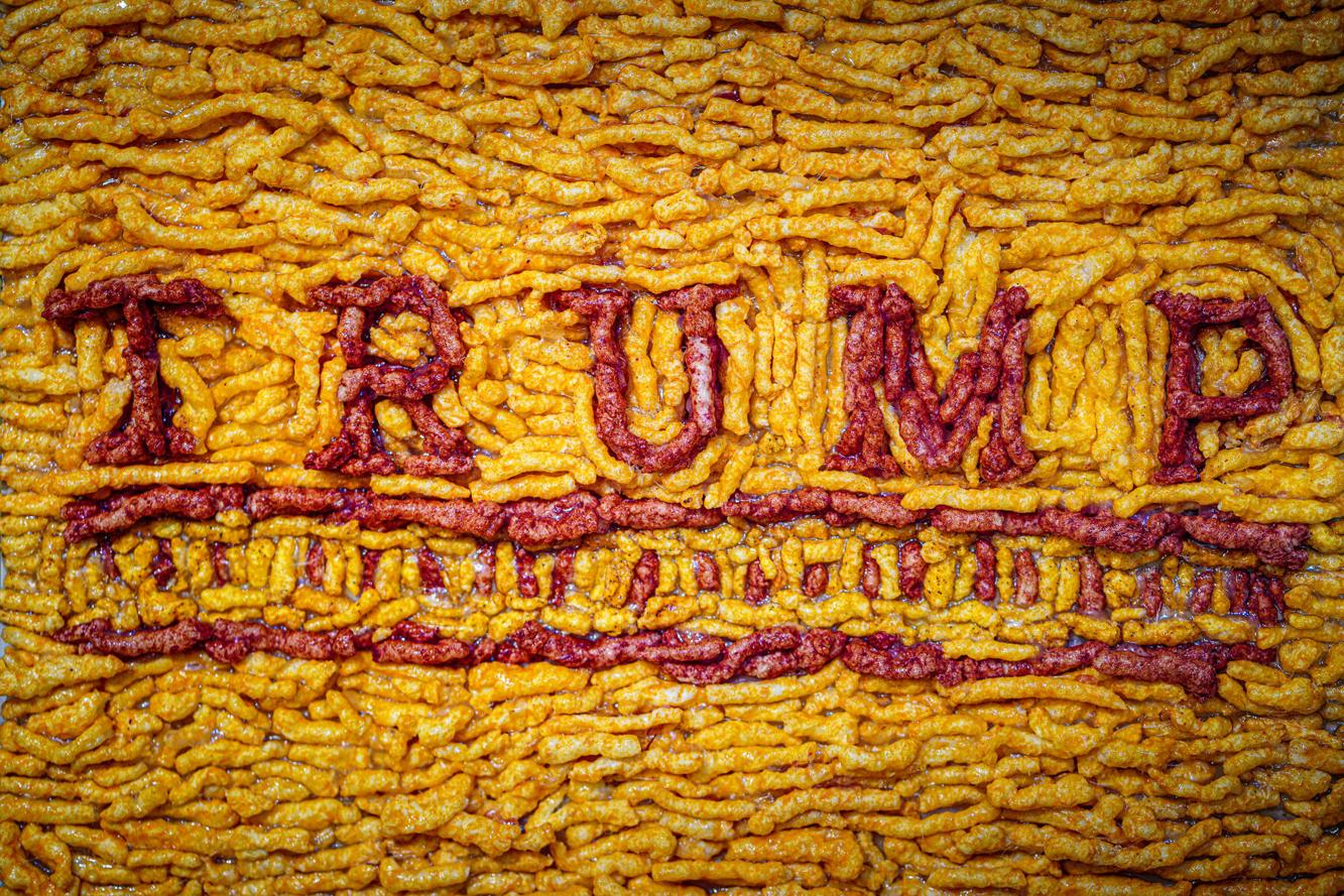 Santa Fe artist's Cheetos artwork of Trump draws raves in New York City ...