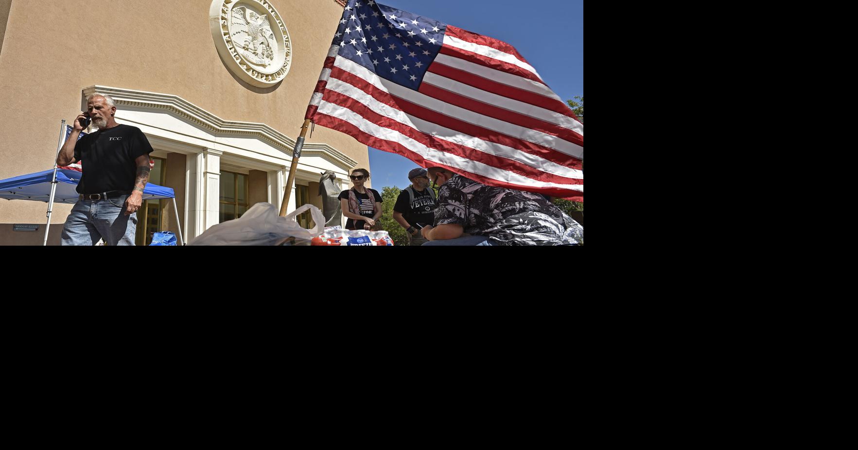 Demonstrators protest new 'red-flag' gun control law at Roundhouse ...