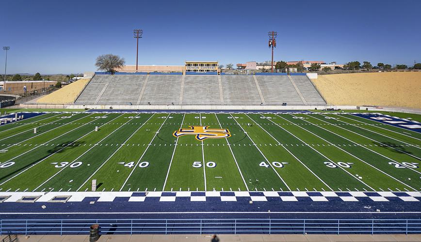 Final touches being made to new football turf at Ivan Head Stadium ...