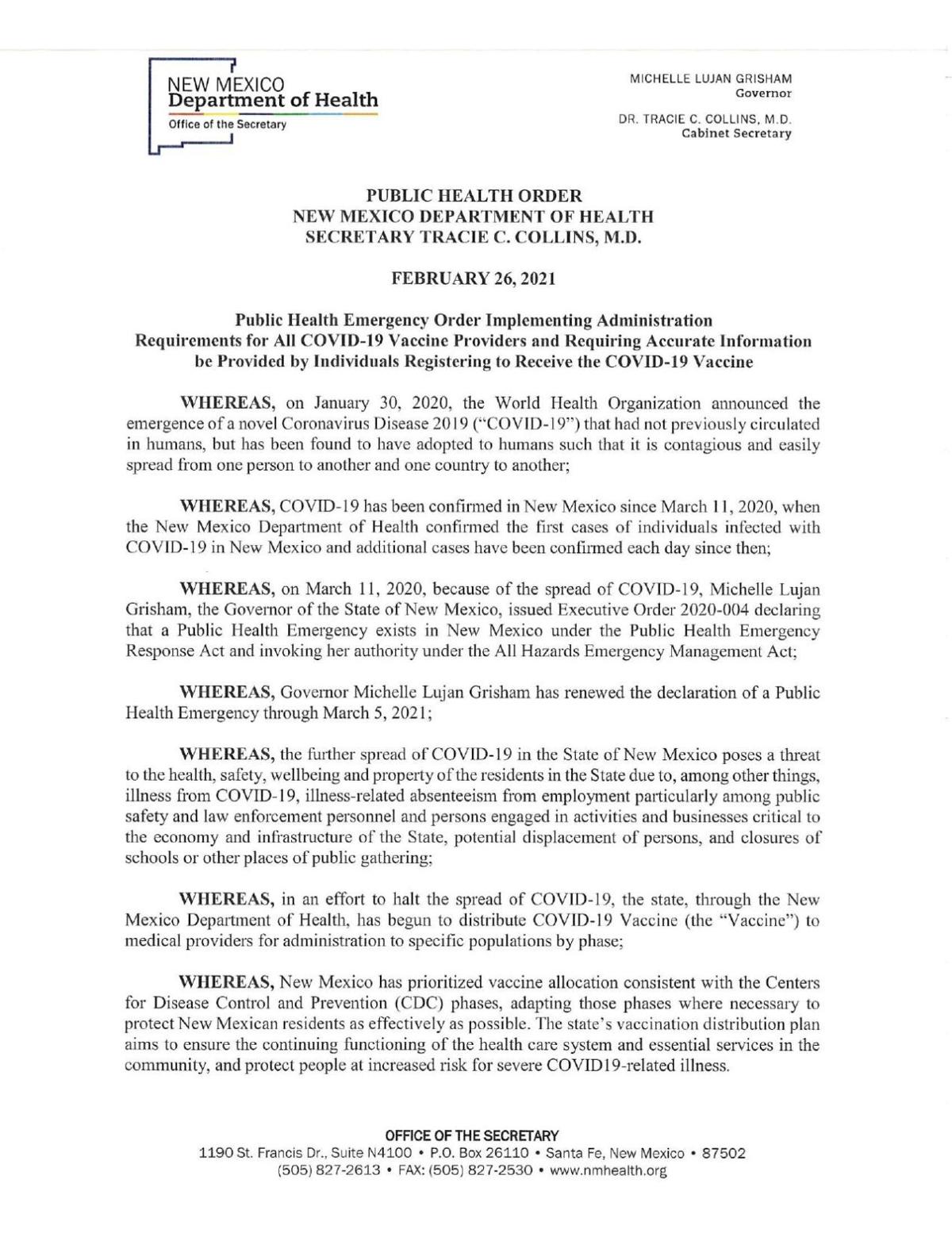 Current guidelines and restrictions established by the most recent ...