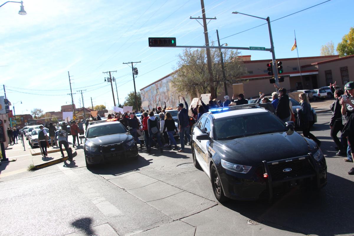 Protesters block streets in Santa Fe; two officers injured | Local News ...