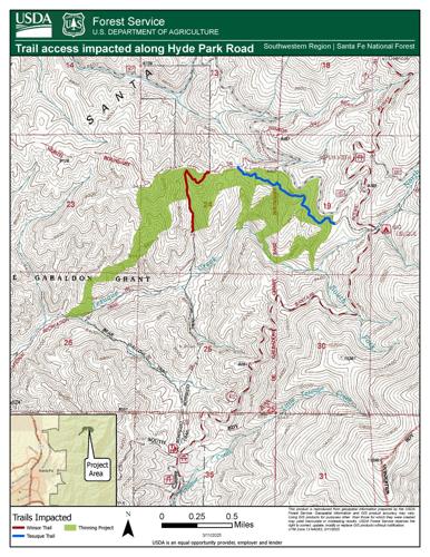 Winsor Tesuque Creek Trails Near Hyde Park Road To See Tree Thinning