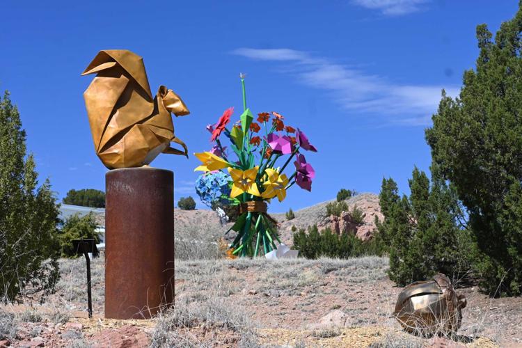Cerrillos artist folds a giant origami garden out of metal | Pasatiempo ...