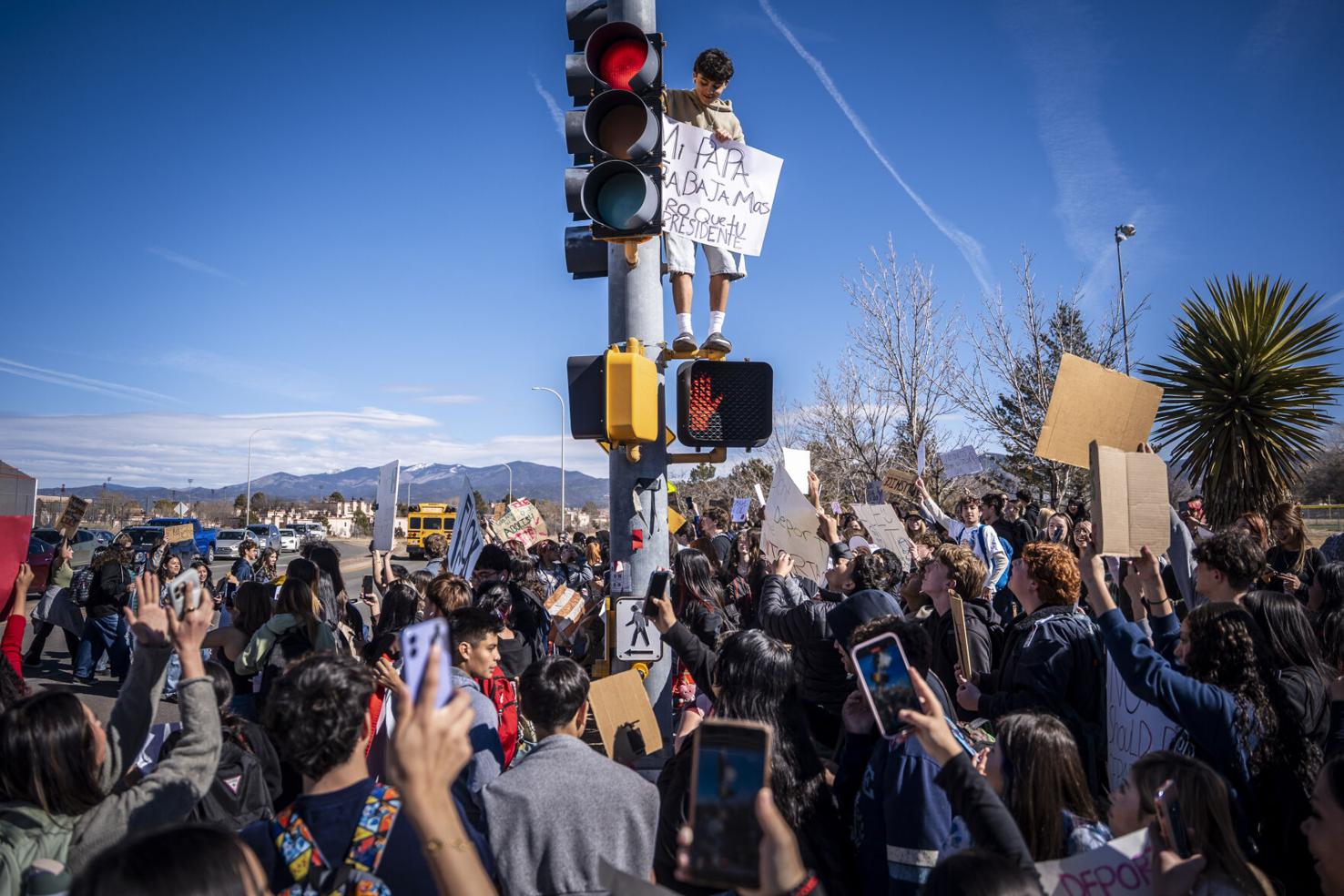 'We need to speak up': Hundreds of Santa Fe students hold walkout over ...