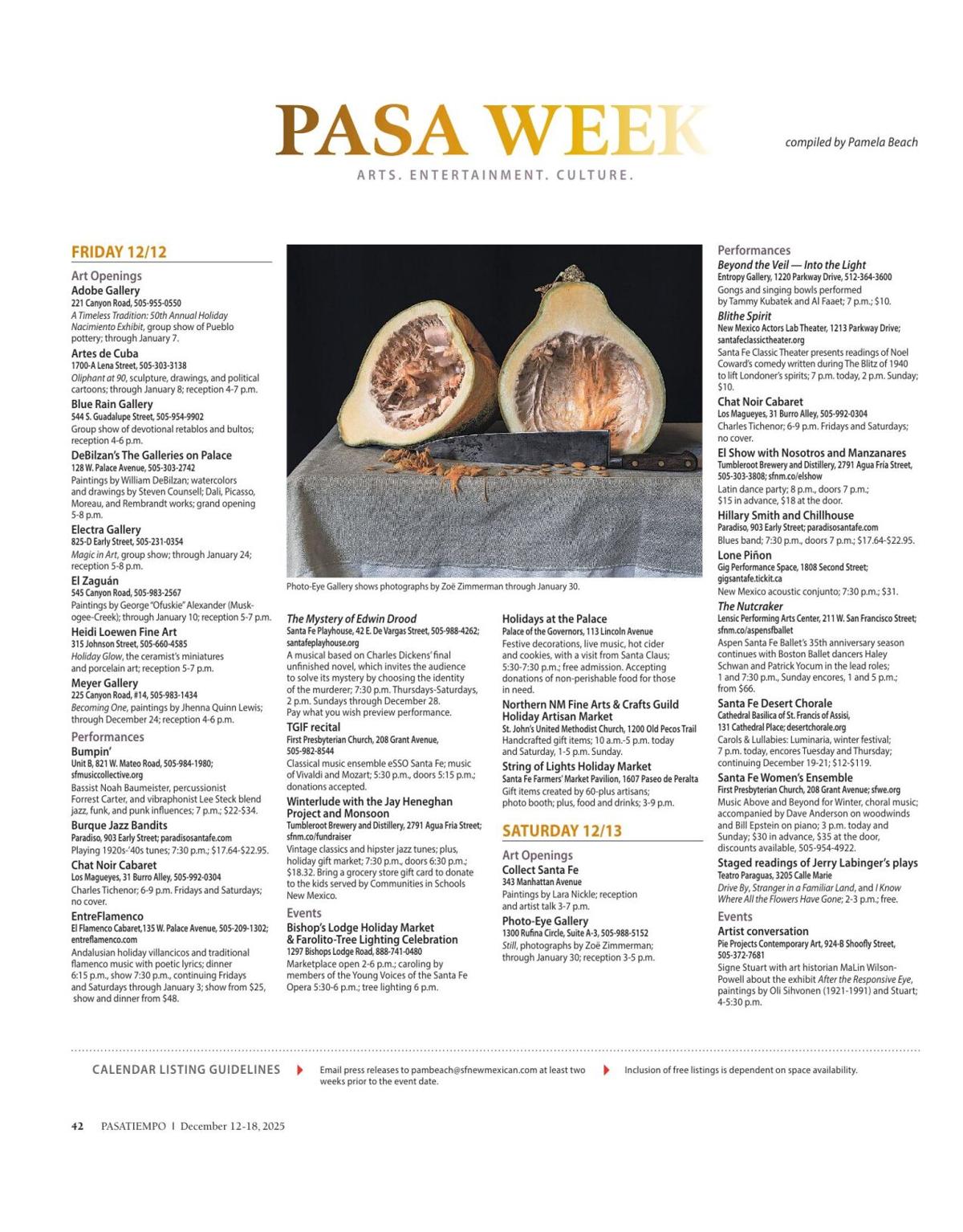 Read the Pasatiempo calendar | Pasa Calendar | santafenewmexican.com