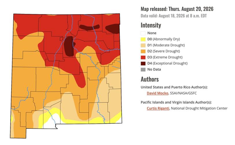 Storms, above-average heat expected for New Mexico this week as drought ...