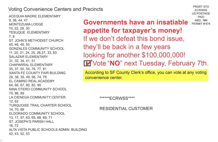 Anonymous mailer against bond sent out days before vote | Education ...