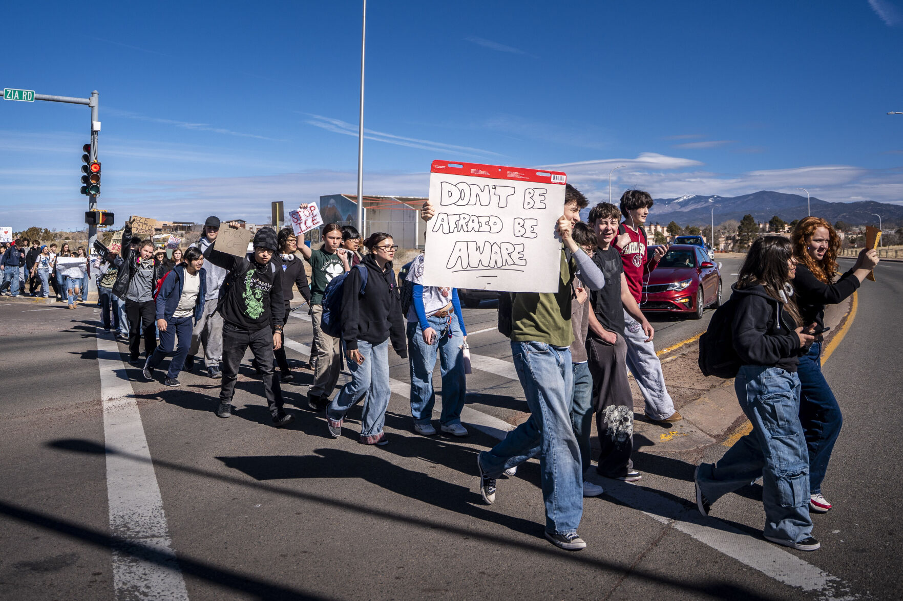 'We need to speak up': Hundreds of Santa Fe students hold walkout over ...