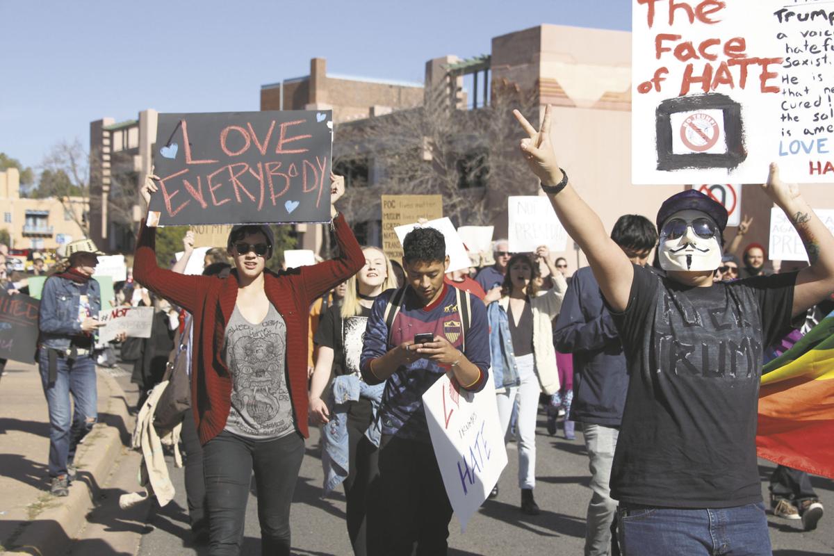 Protesters block streets in Santa Fe; two officers injured | Local News ...