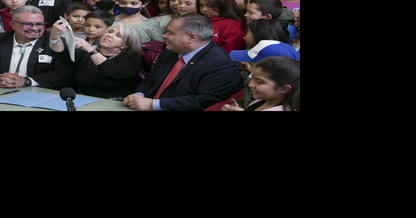 Governor signs universal school meals into law at Piñon Elementary | Education ...