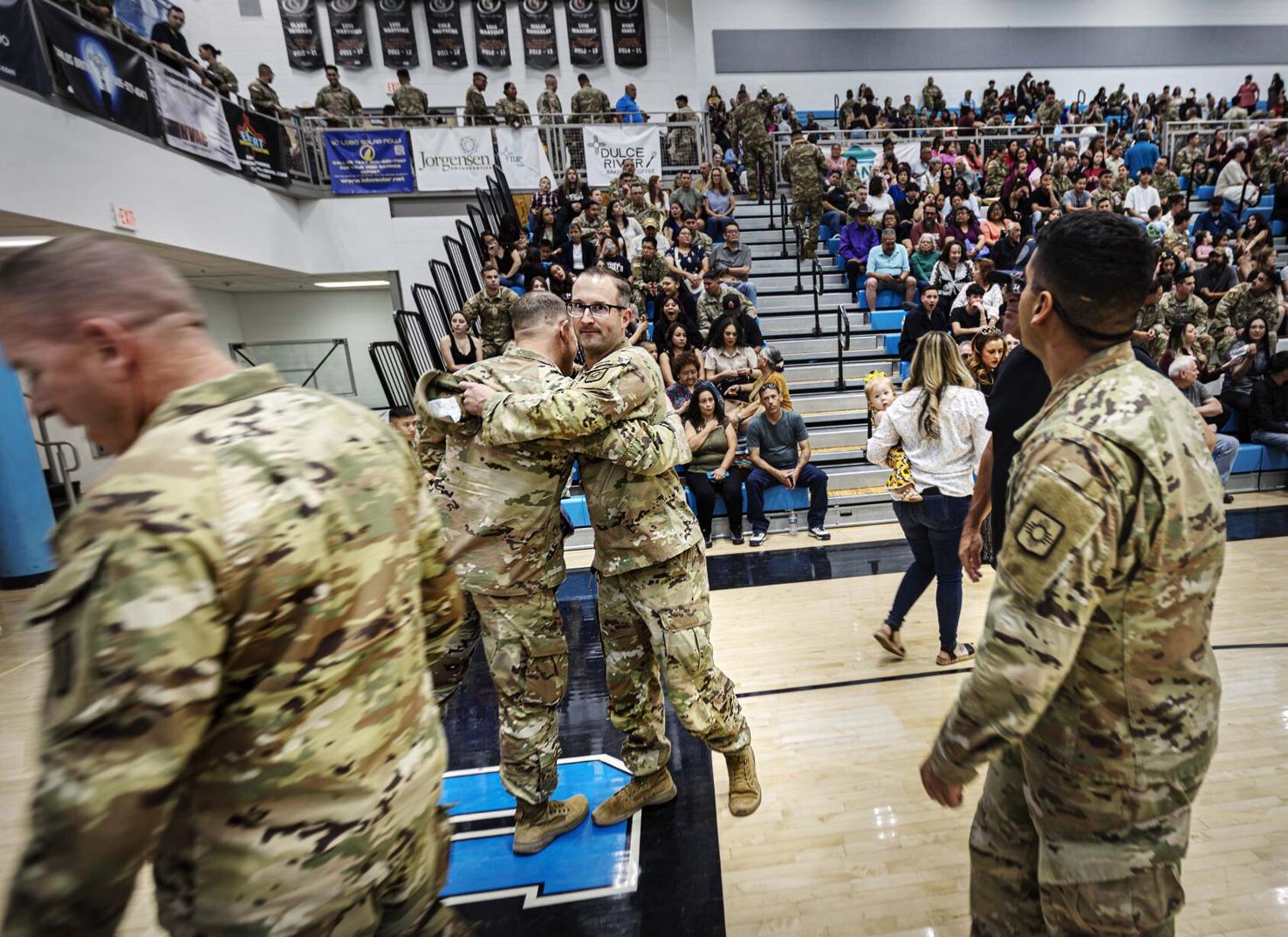 Families bid farewell to hundreds of National Guard troops deployed to ...