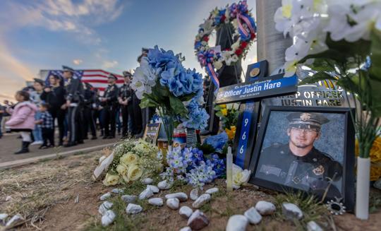Eastern New Mexico town mourns fallen state police Officer Justin Hare ...
