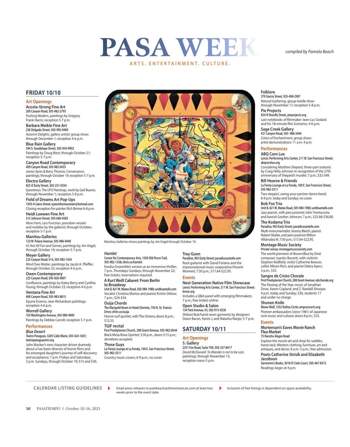 Read the Pasatiempo calendar | Pasa Calendar | santafenewmexican.com
