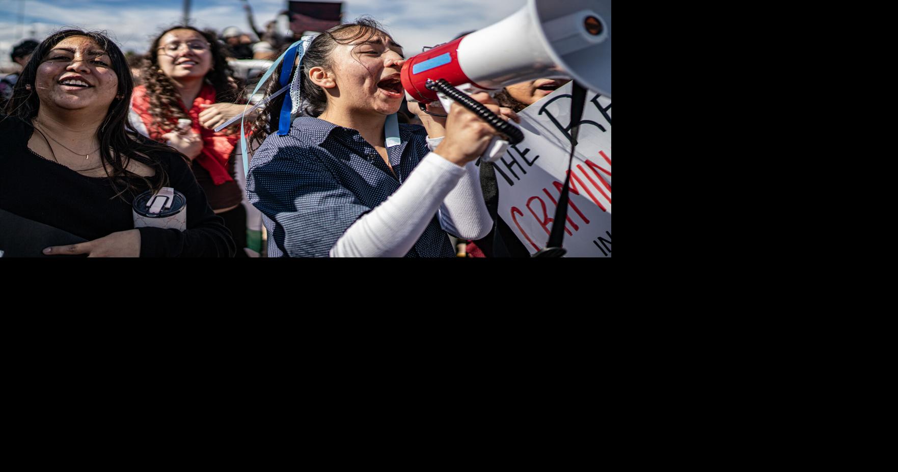 Hundreds of Santa Fe students again walk out in protest of ICE ...