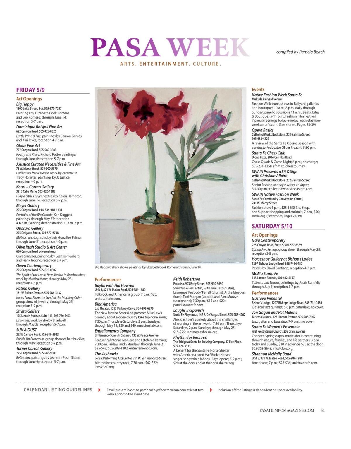 Read the Pasatiempo calendar | Pasa Calendar | santafenewmexican.com