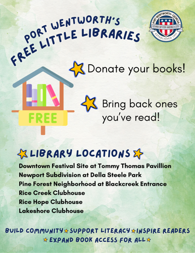 April 21 - Port Wentworth installs free little libraries to support ...