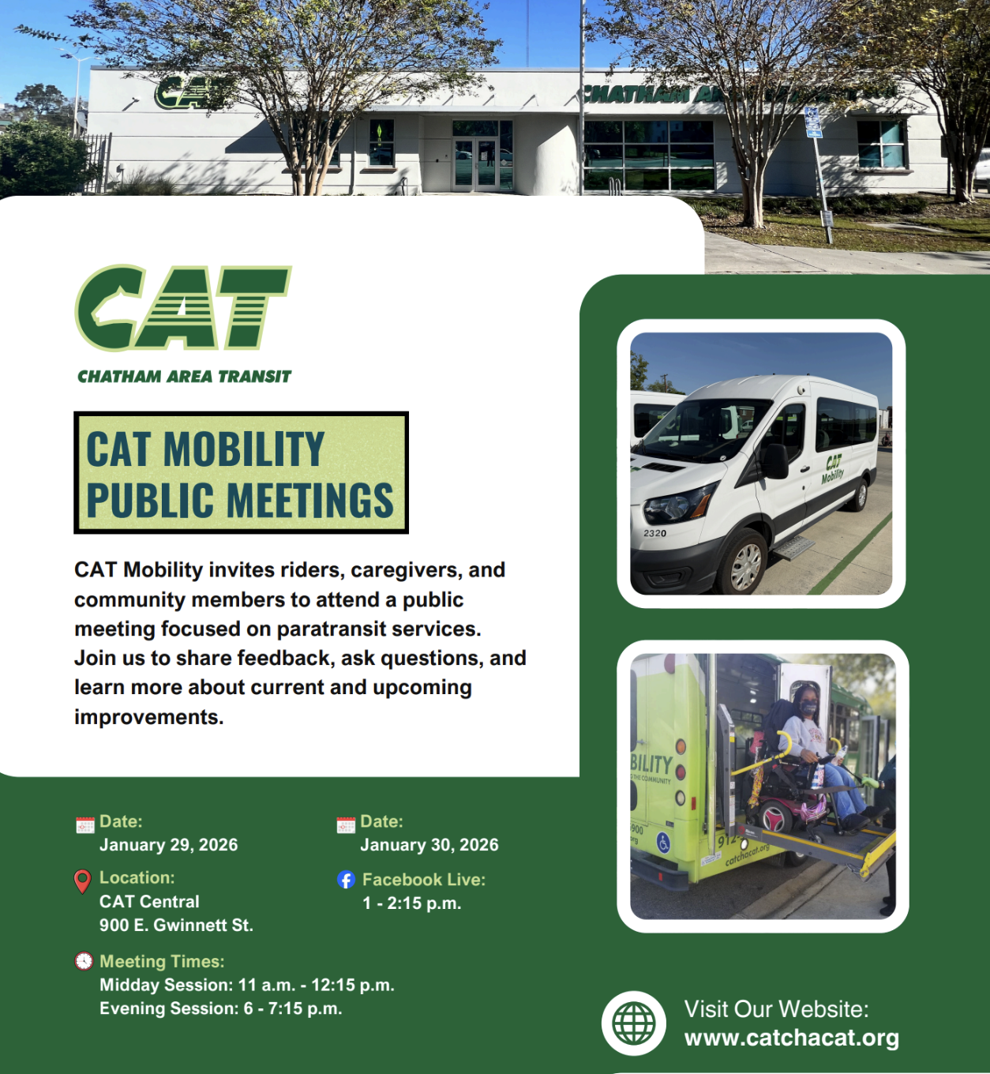 Jan. 28 - CAT Mobility hosts public meetings to address paratransit ...