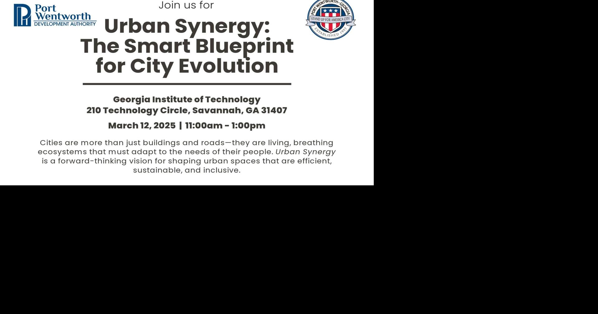 March 7 - Port Wentworth to host Urban Synergy Event at Georgia Tech ...
