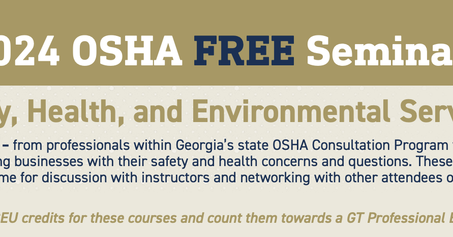 Feb. 23 - Limited spots available for free, in-person OSHA training ...