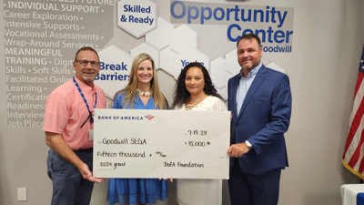 Aug. 1 - Goodwill Southeast Georgia Receives Bank of America Economic ...