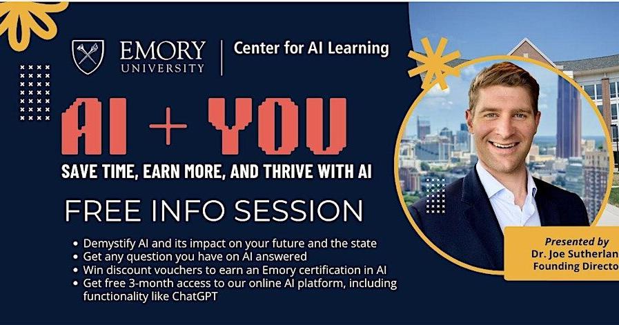 Oct. 25 - Emory University’s Center for AI Learning makes Savannah stop ...