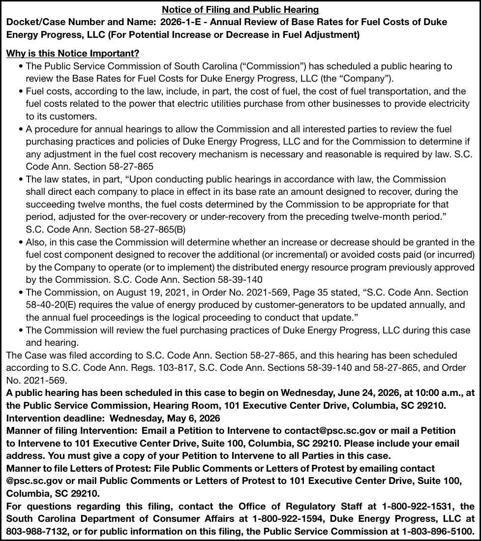 DUKE ENERGY PROGRESS LLC