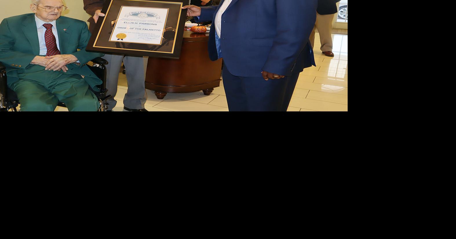Ellis Parsons awarded the Order of the Palmetto