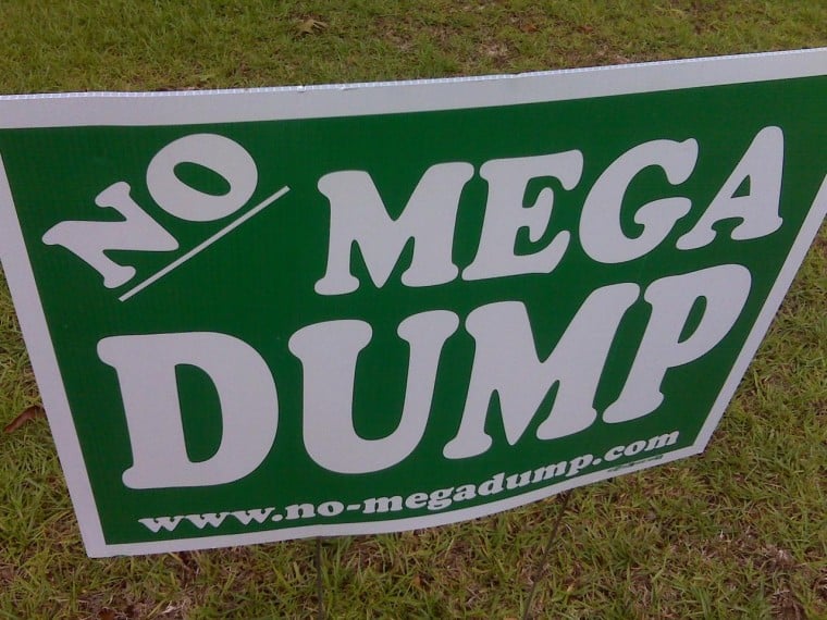 'No Mega Dump' signs disappearing in Marlboro County