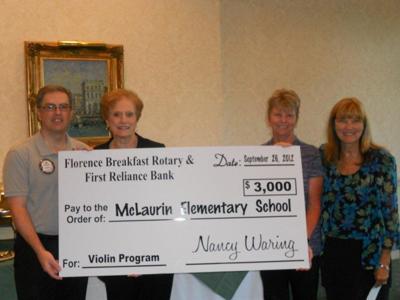 Local businesses donate to school music program in Florence