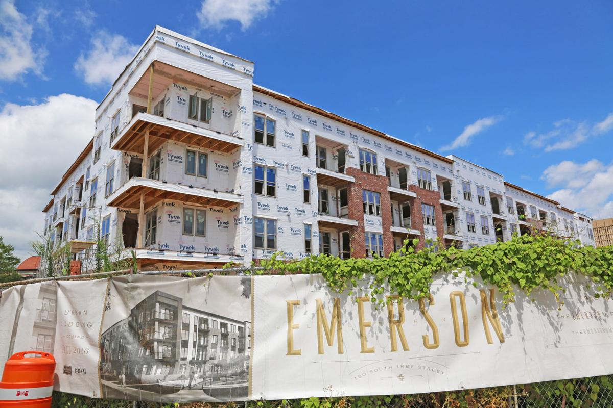 The Emerson and downtown parking garage coming into focus