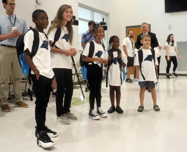 Lamar Spaulding students thank Panthers for backpack donation