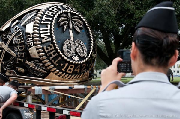 The Citadel unveils statue of class ring
