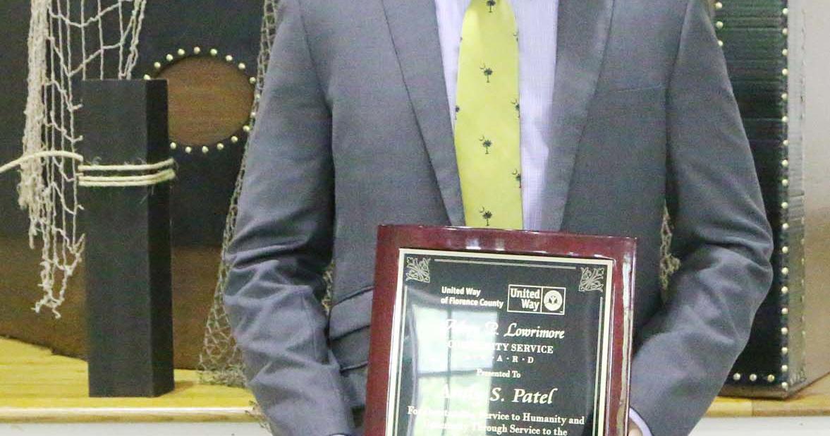 Andy Patel honored by United Way of Florence County