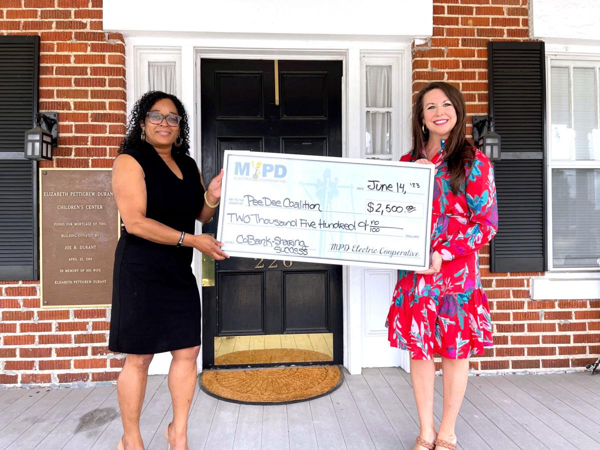 MPD Electric Cooperative donates $2,500 to Pee Dee Coalition