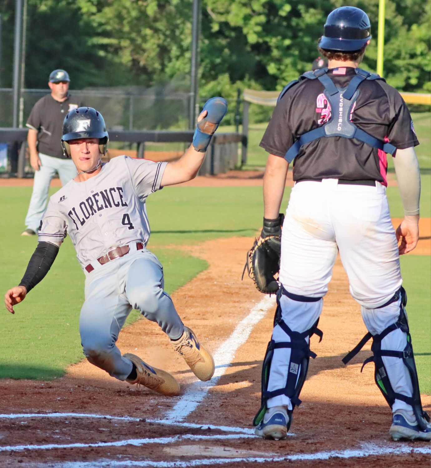 Flornece Post 1 shocks Florence Flamingos in