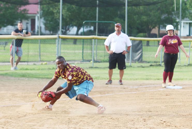 Marion baseball slugs it out with Lady Swamp Foxes softball team