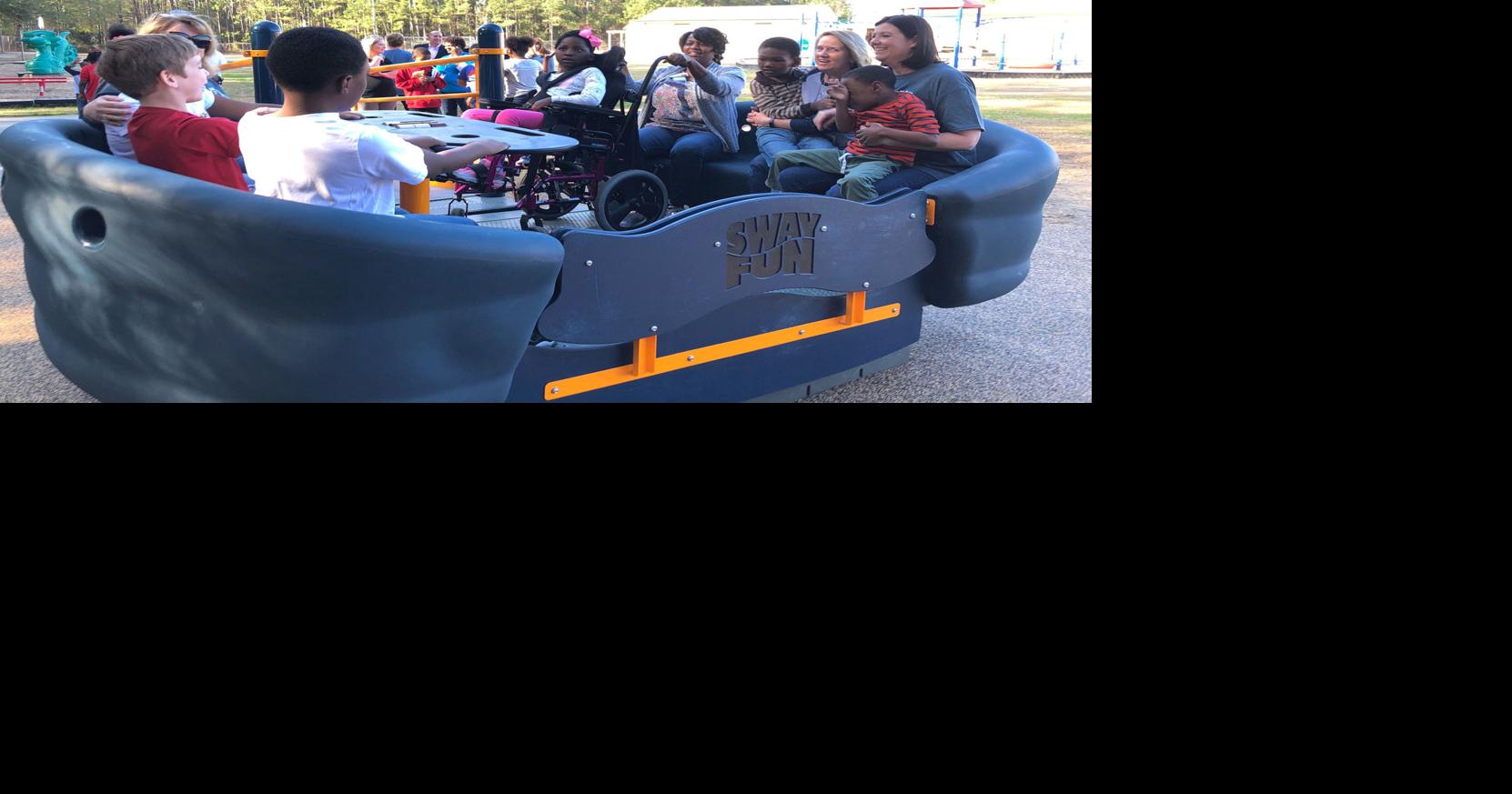 McLaurin Elementary School unveils inclusive playground equipment