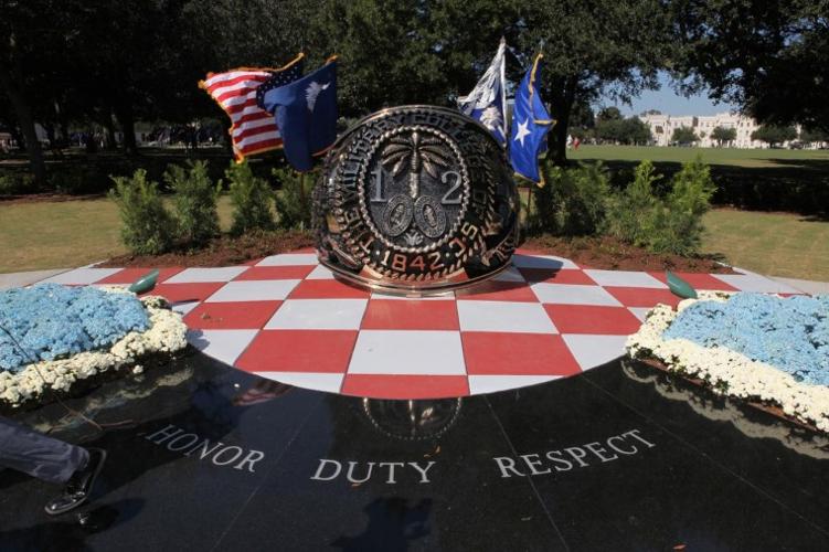 The Citadel unveils statue of class ring